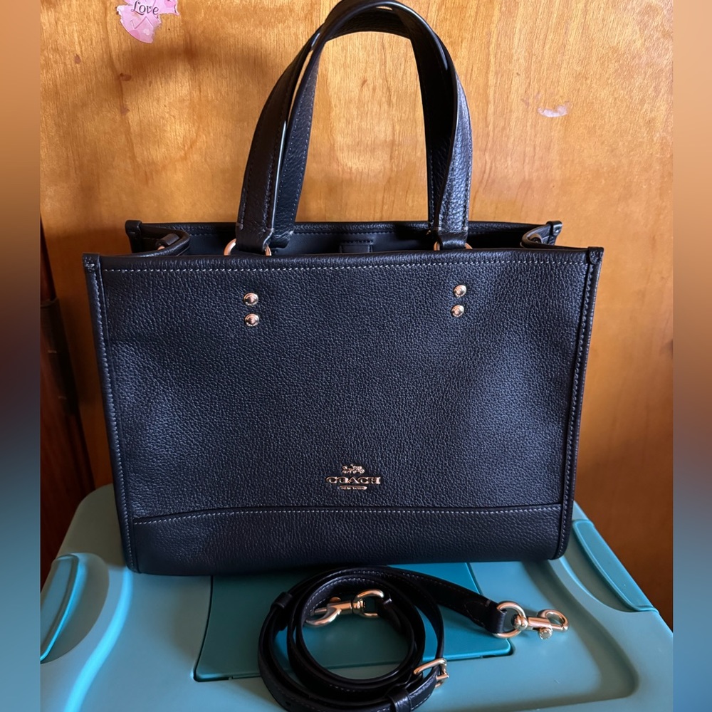 Coach Dempsey Carryall Tote Black - Gem Coach Dempsey Carryall Tote Black - Gem